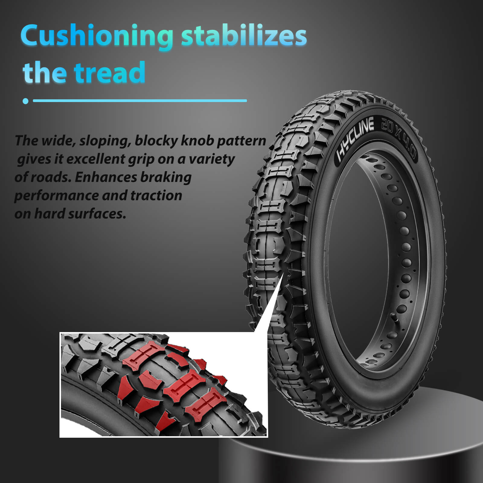 All-Terrain MTB & E-Bike Fat Tire 20/26” x 4“ - Hycline