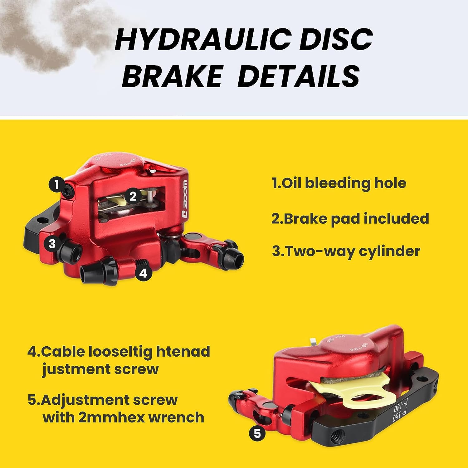 ZOOM XTECH HB-100 Brake Caliper – Hycline
