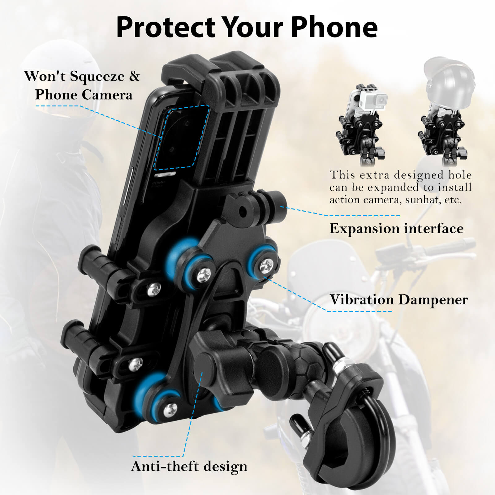 EMERK Bicycle & Motorcycle Phone Mount Holder – Hycline
