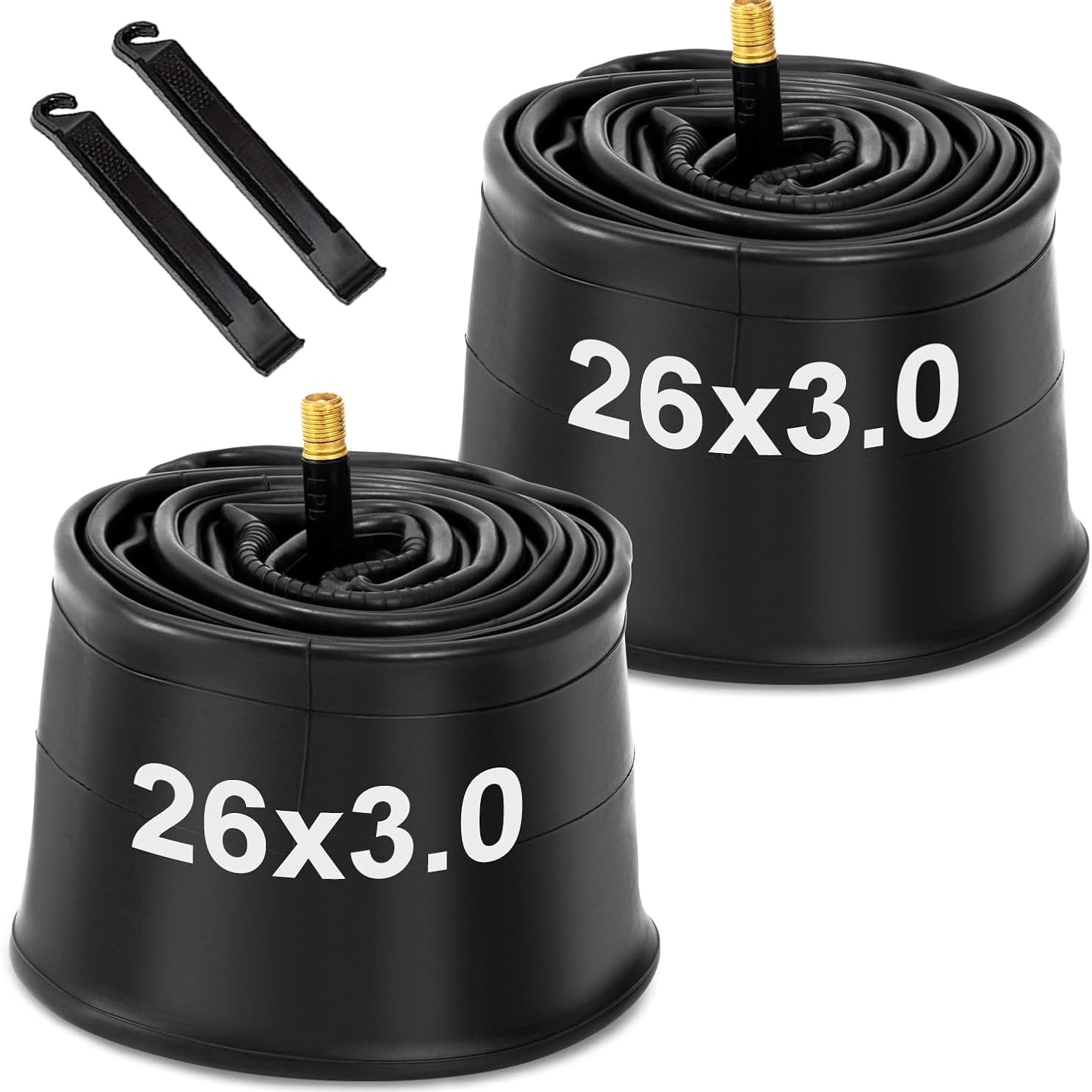 Hycline 1 Pair 20x3/26x3 Fat Tire Inner Tubes Replacement Kit