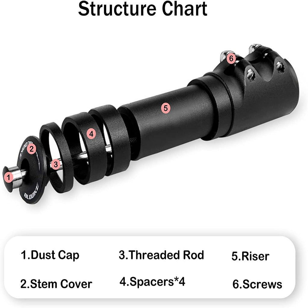 Bike Fork Stem Extender Bicycle Handlebar Stem Riser – Hycline